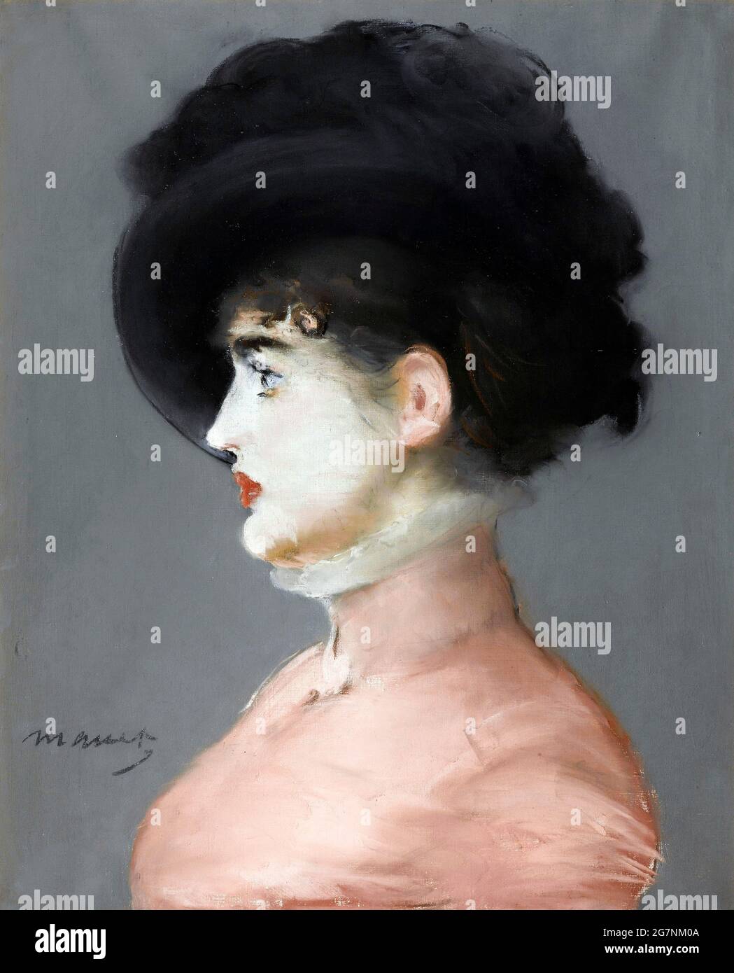 Irma Brunner by Edouard Manet (1832-1883), pastel, c. 1880 Stock Photo ...