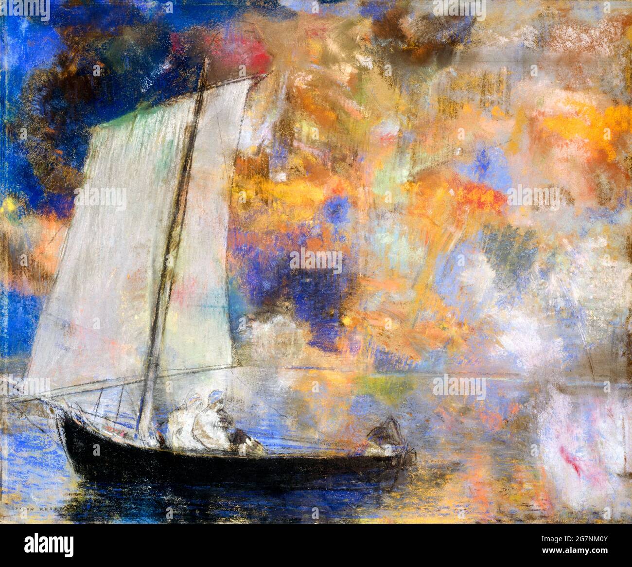 Flower Clouds by Odilon Redon (1840-1916), pastel, c. 1903 Stock Photo ...