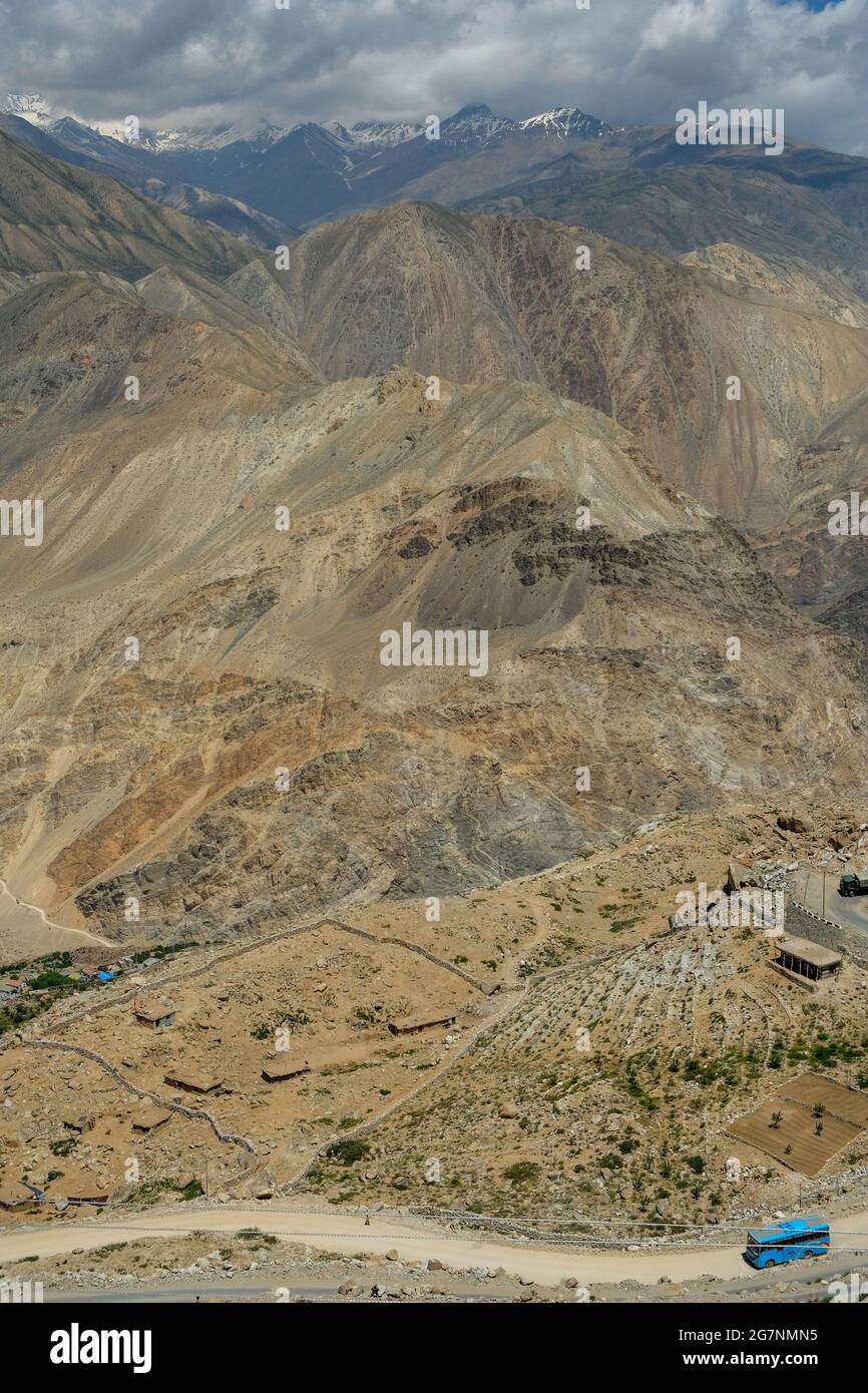 Views of the Hangrang Valley from the village of Nako in Himachal ...