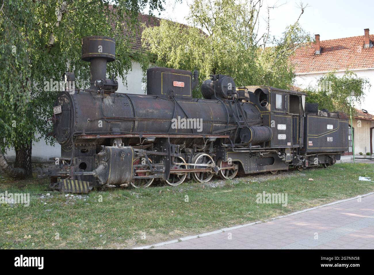 Steam locomotive. Museum exhibit in Belgrade Stock Photo - Alamy