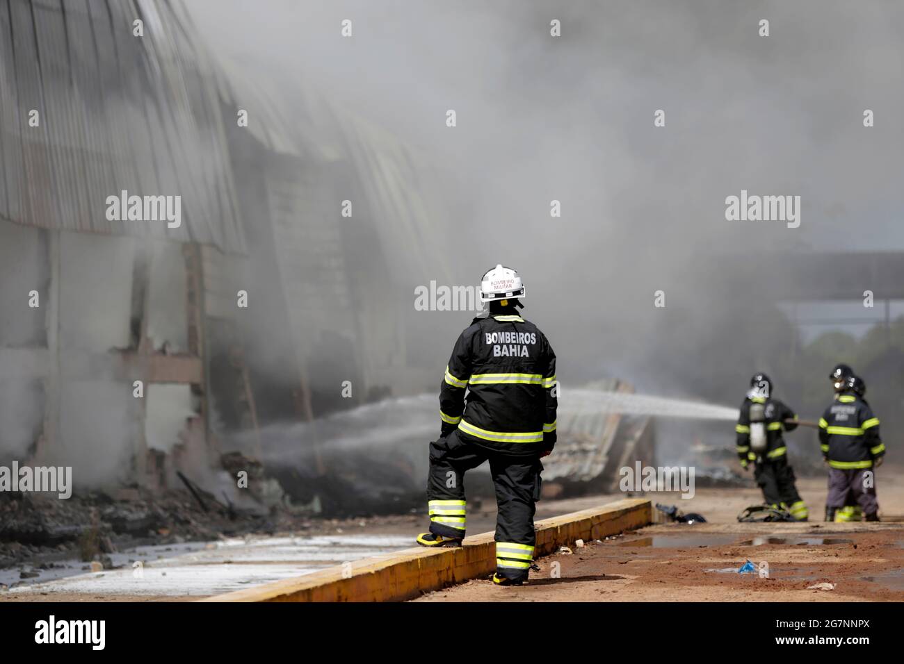 salvador, bahia, brazil - may 31, 2019: members of the fire department ...