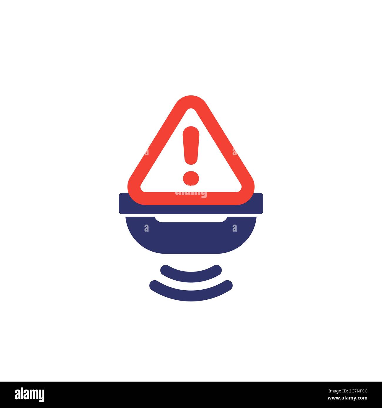 Sensor warning alert icon on white, vector Stock Vector Image & Art - Alamy