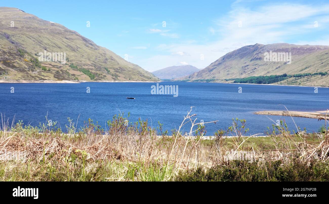 Beautiful summer's day Loch Treig, Scottish Highlands Stock Photo - Alamy
