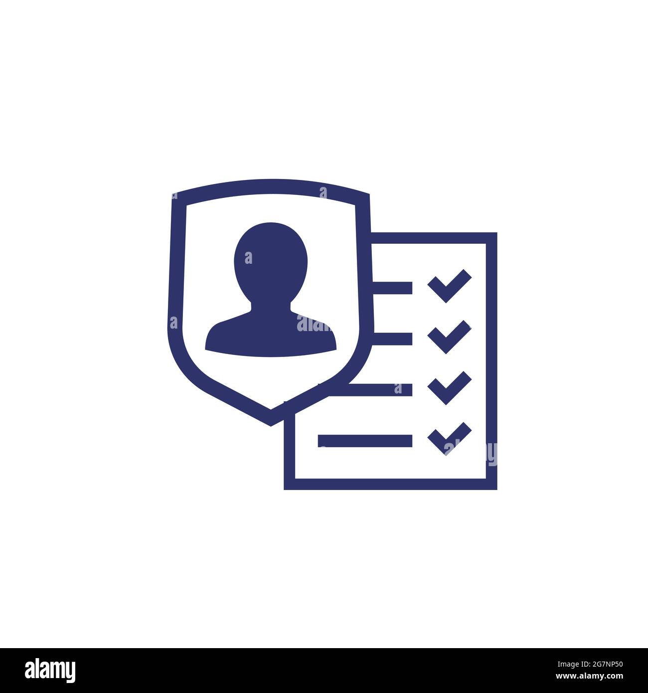 user privacy control icon on white, vector Stock Vector Image & Art - Alamy
