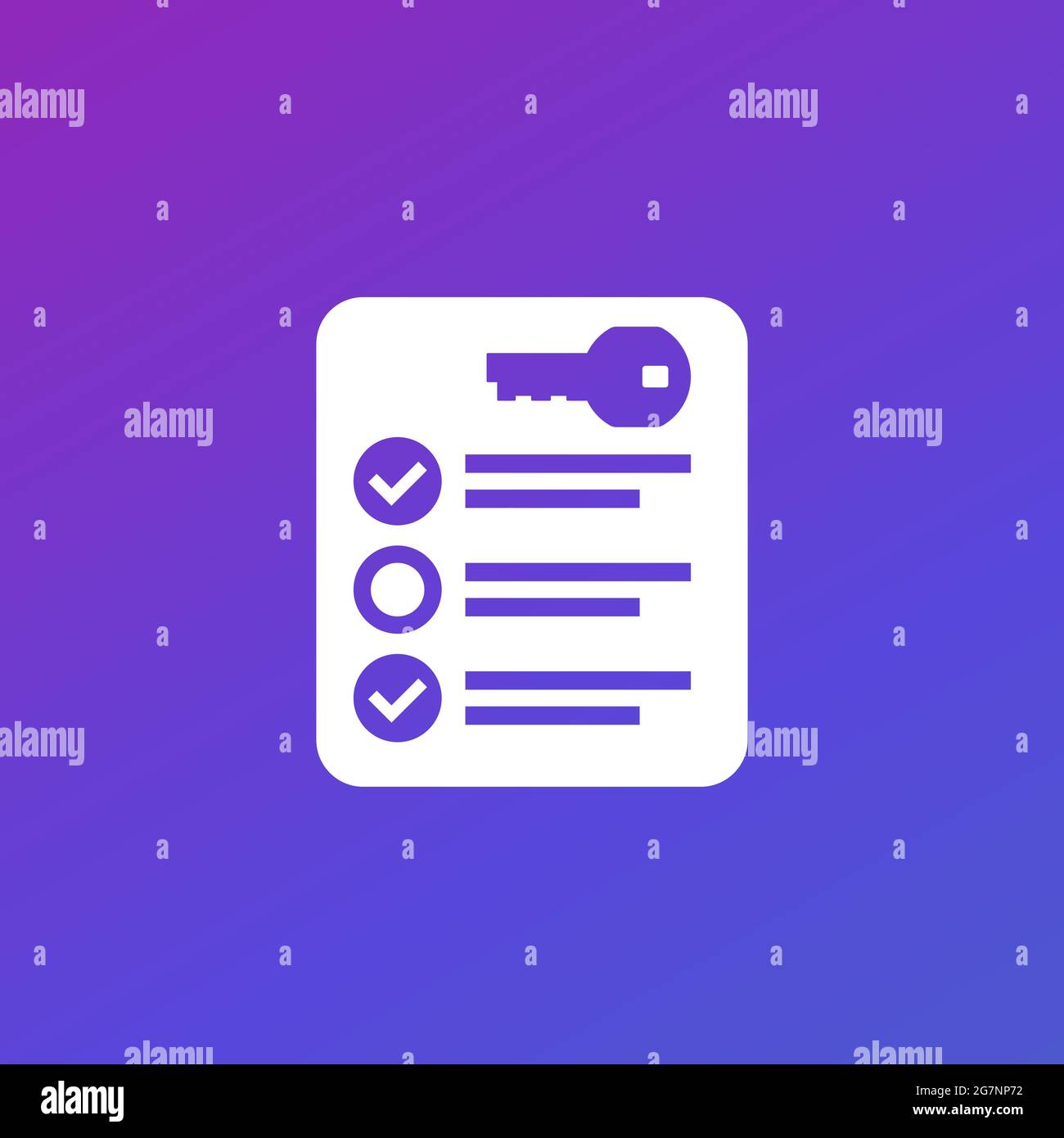 privacy settings icon with check list, vector Stock Vector Image & Art ...
