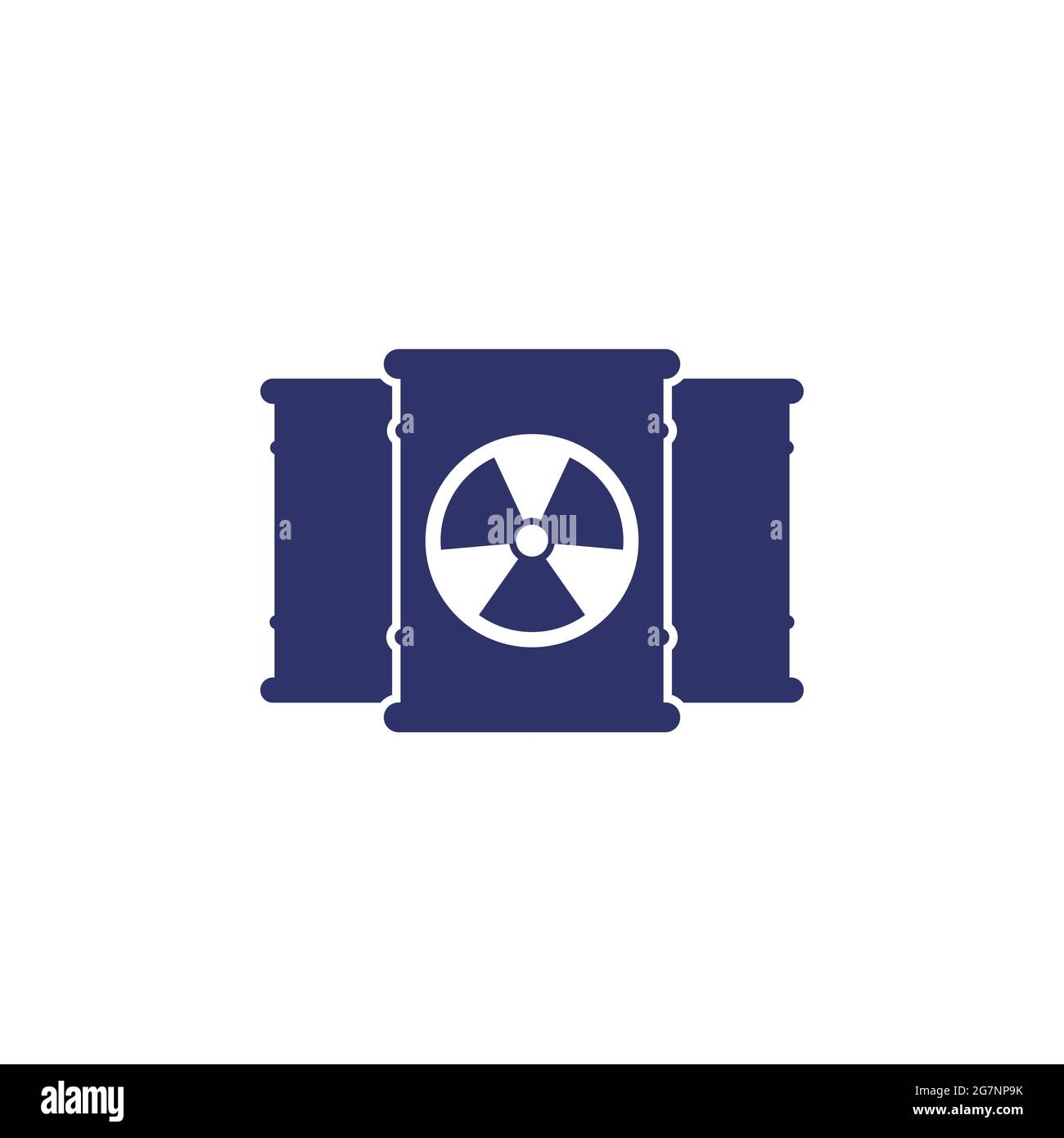 radioactive waste barrels icon on white, vector Stock Vector Image ...