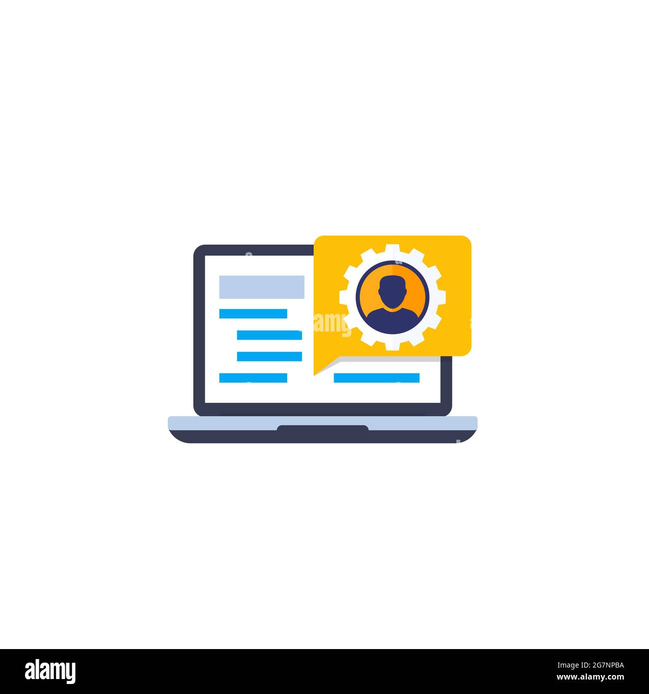 account, edit profile icon with a laptop Stock Vector Image & Art - Alamy