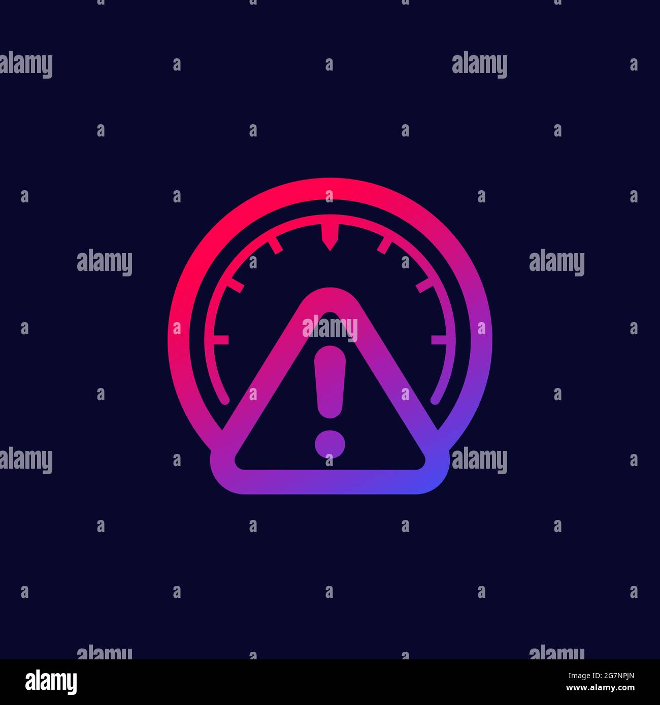 meter and warning icon on dark, vector Stock Vector Image & Art - Alamy