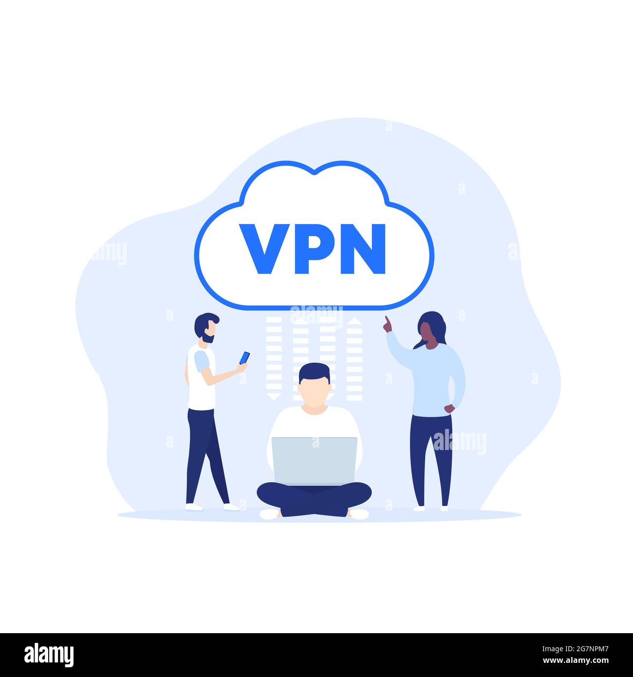 Vpn access vector illustration with people Stock Vector Image & Art - Alamy