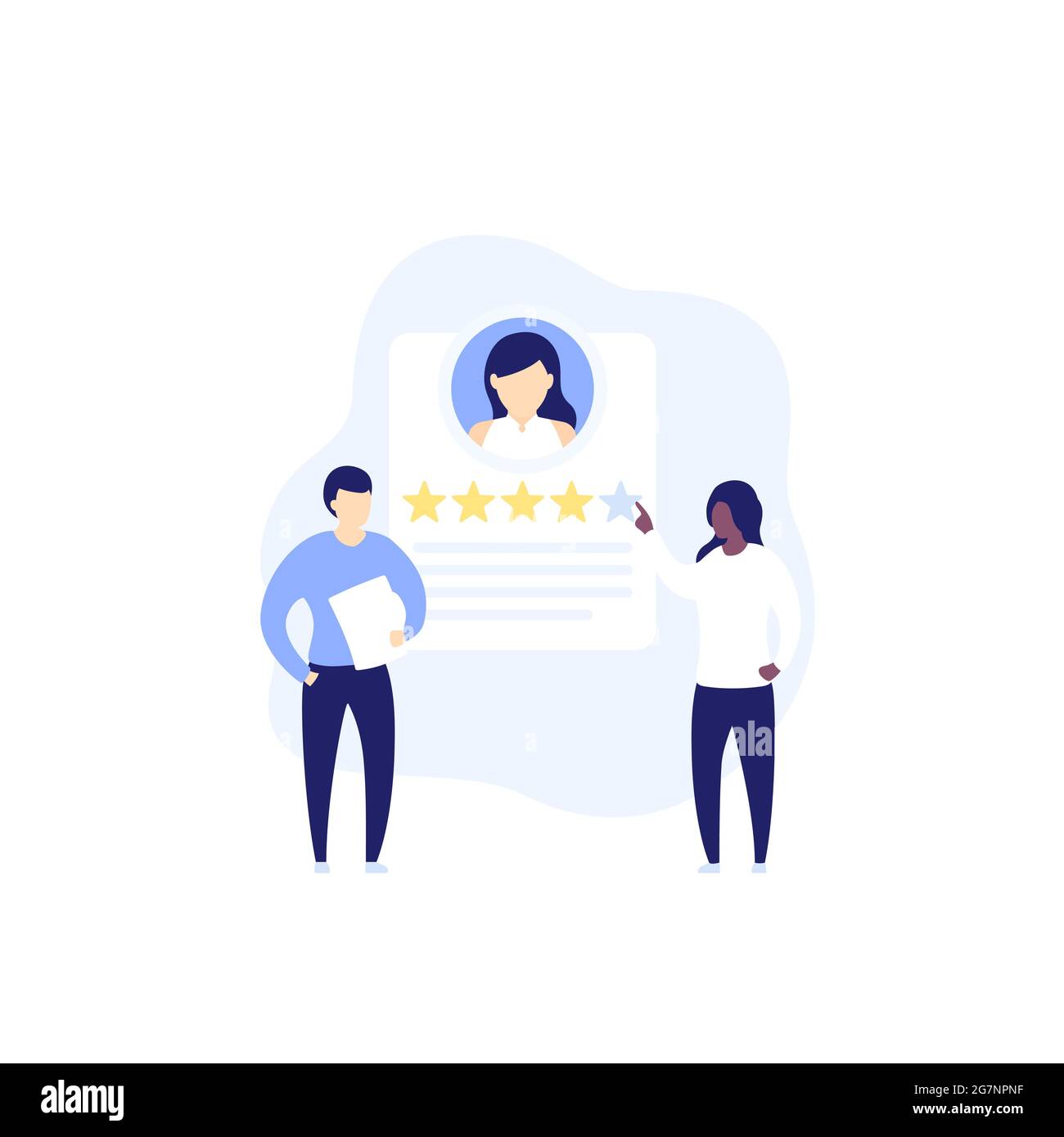 employee review vector illustration with people Stock Vector Image ...