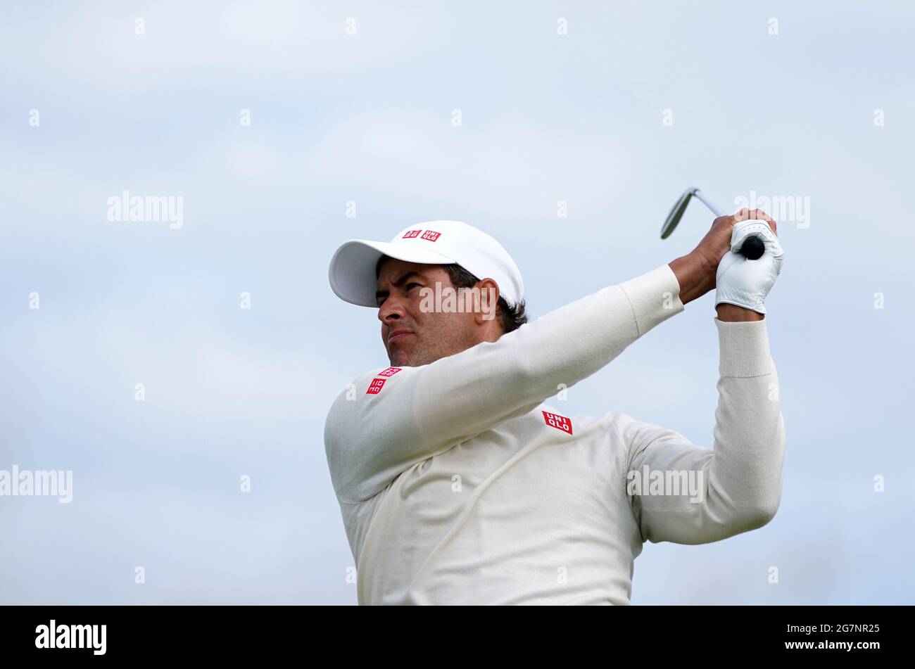 Australia's Adam Scott tees off the 11th during day one of The Open at ...