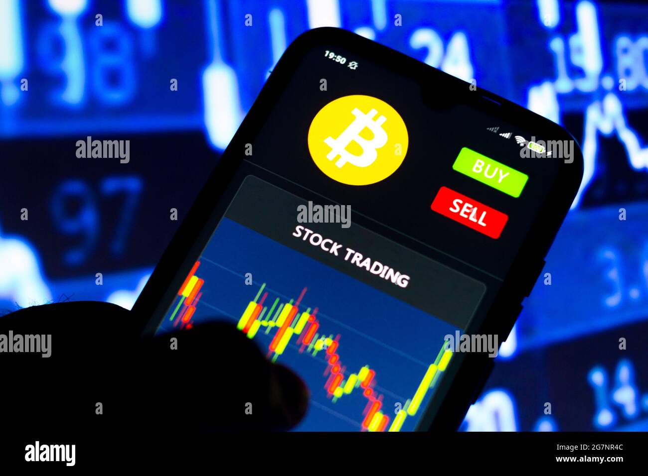 Brazil. 15th July, 2021. In this photo illustration the Bitcoin logo ...