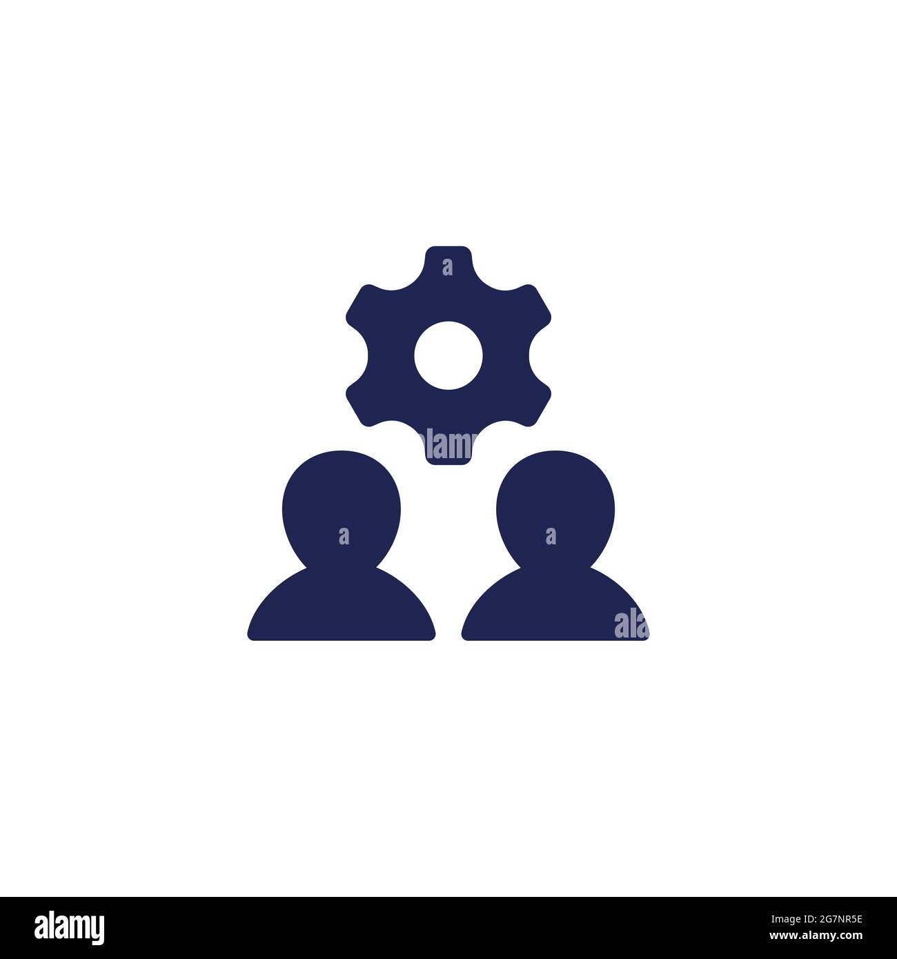 people interaction icon with gear and users Stock Vector Image & Art ...