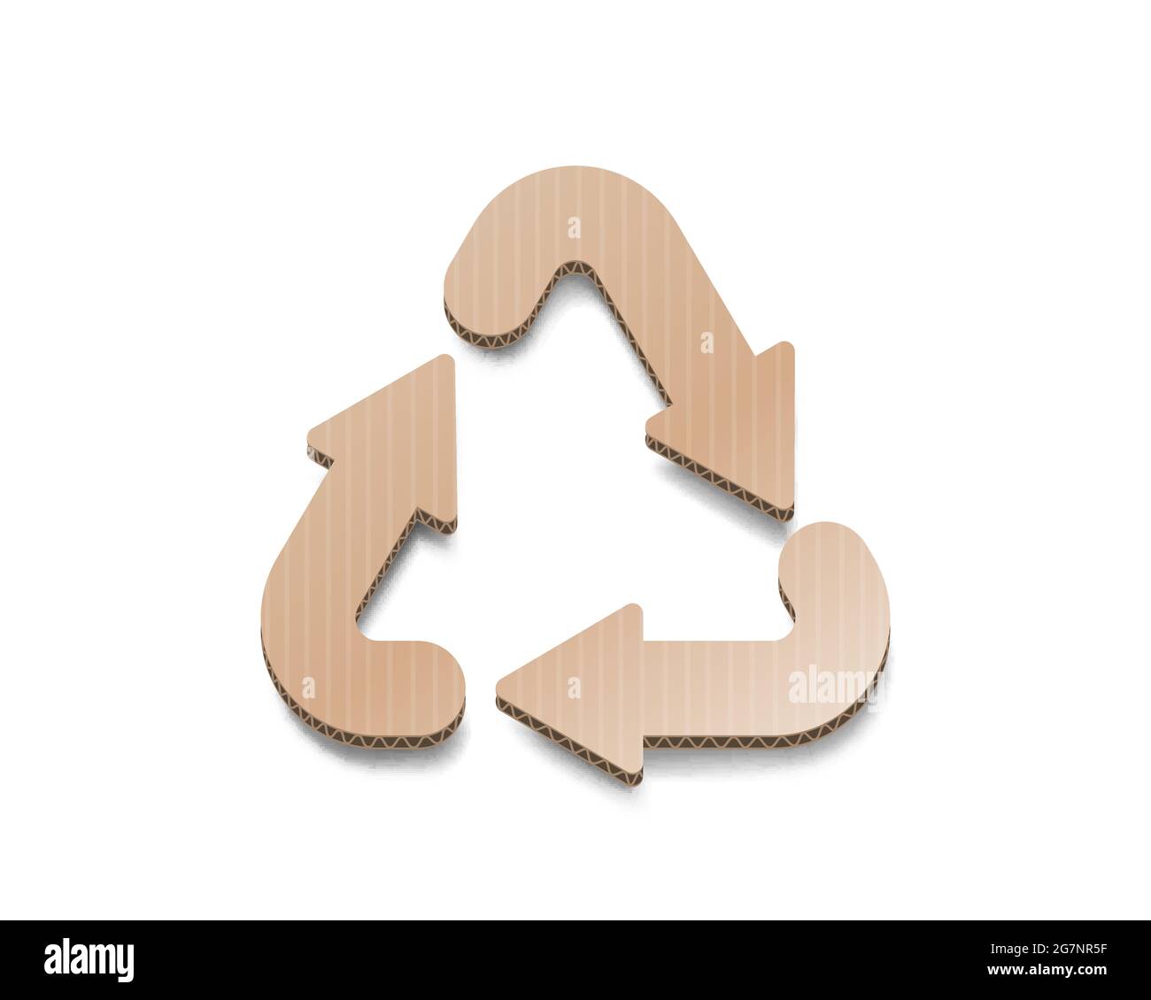 Recycling carton sign, triangular looped arrows, paper icon white ...