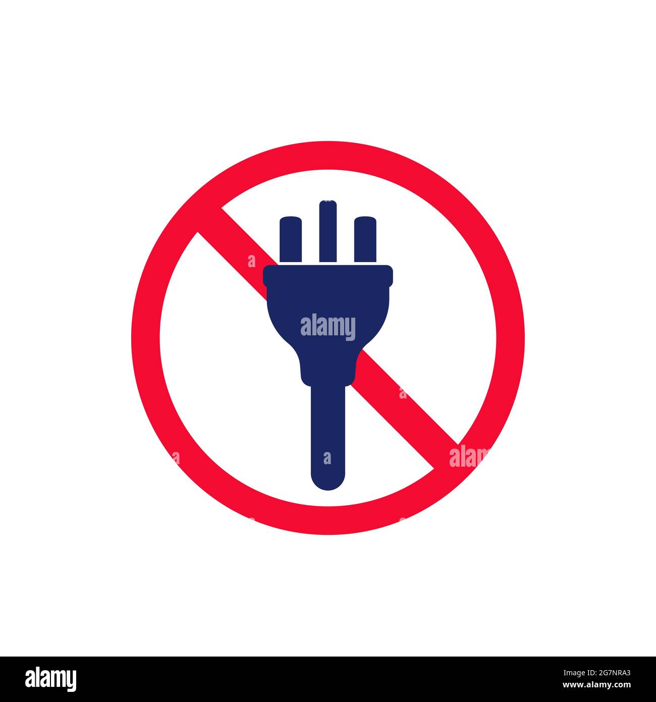 electrical plug, do not connect vector sign Stock Vector Image & Art ...
