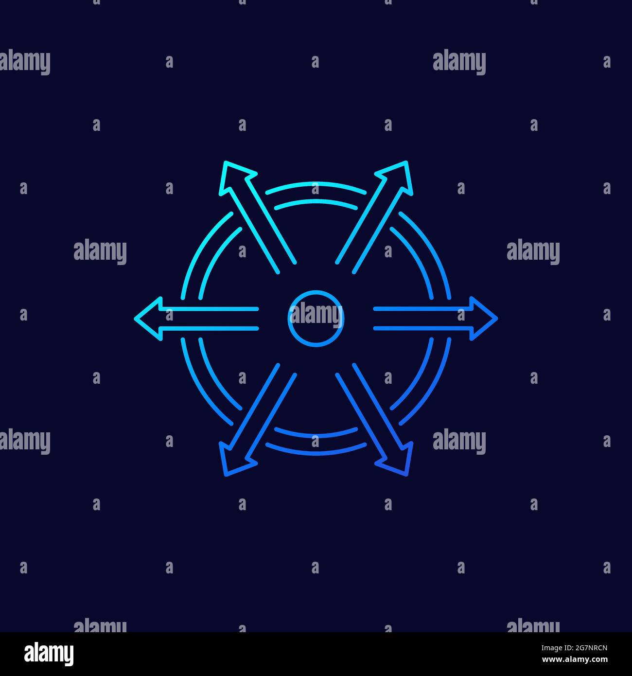 expansion line icon on dark Stock Vector Image & Art - Alamy