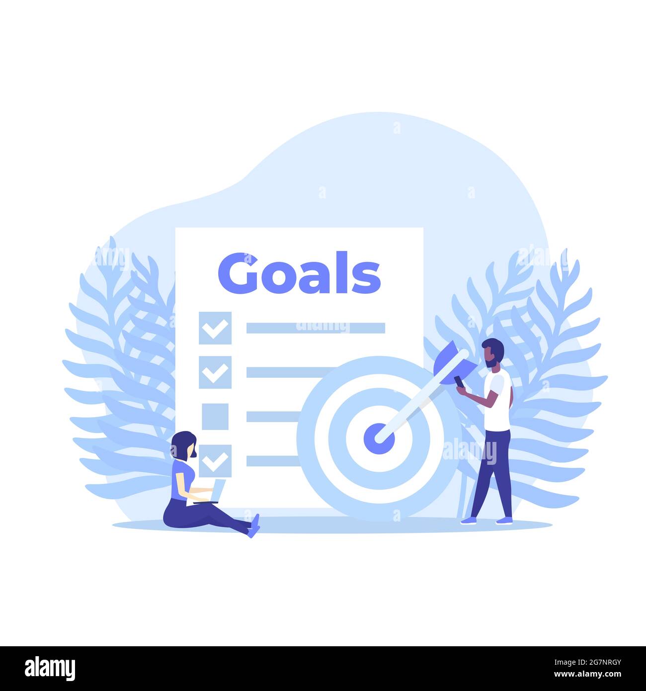 Goals and planning vector illustration Stock Vector Image & Art - Alamy