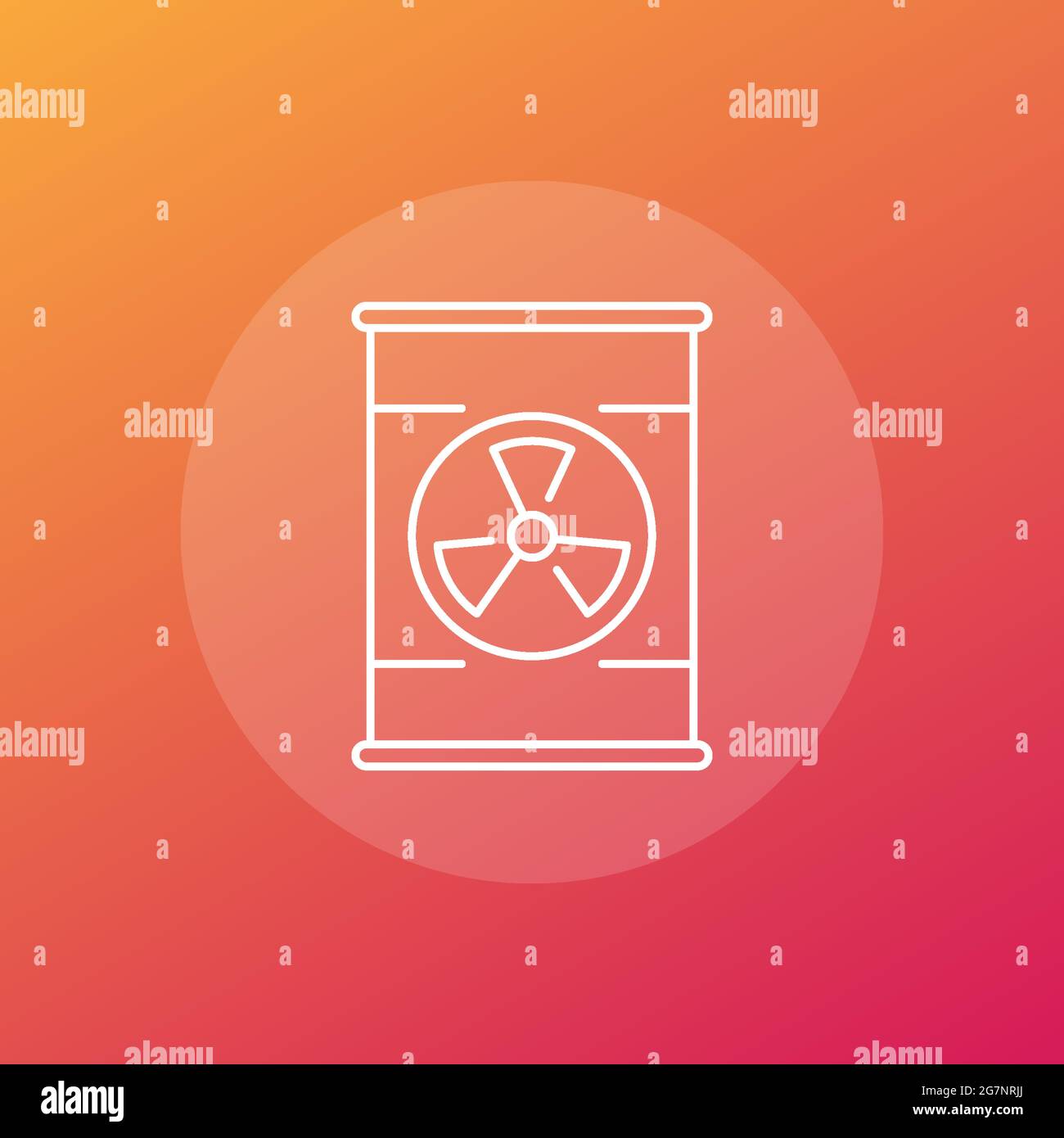 radioactive waste barrel line icon, vector Stock Vector Image & Art - Alamy
