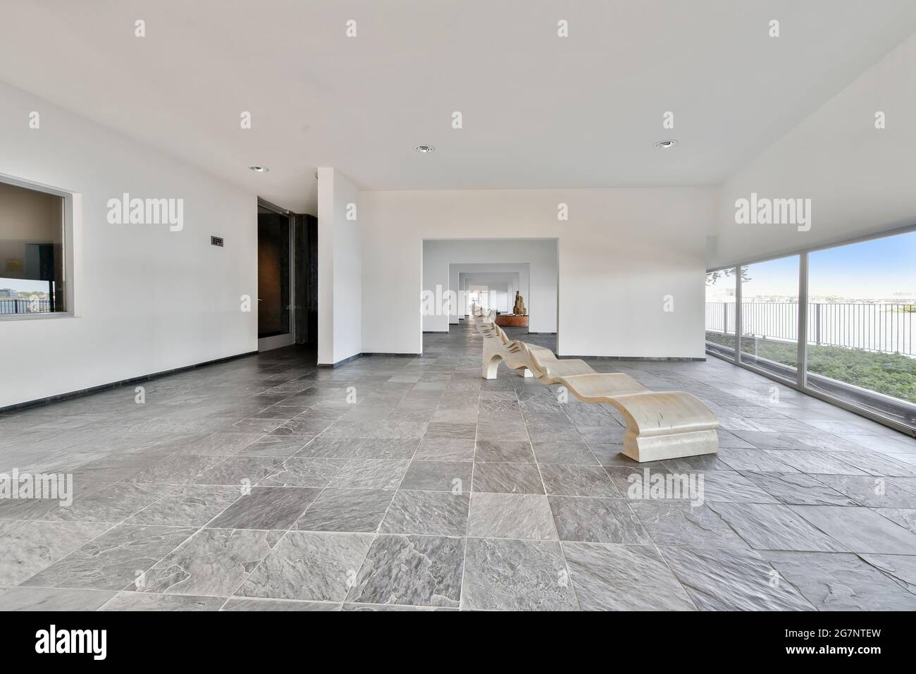Bright interior design of a luxury house Stock Photo - Alamy