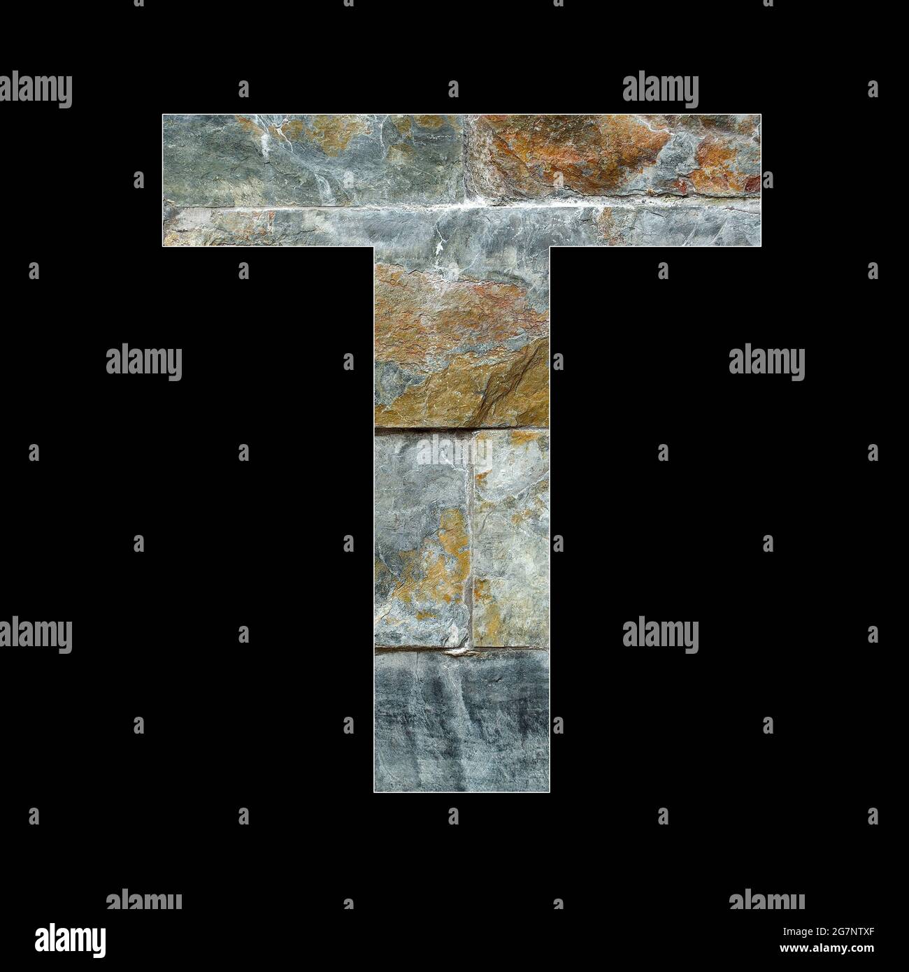 Alphabet letter T - Rustic stone background Stock Photo - Alamy