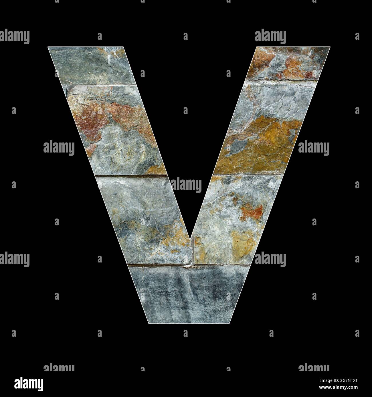 Alphabet letter V - Rustic stone background Stock Photo - Alamy