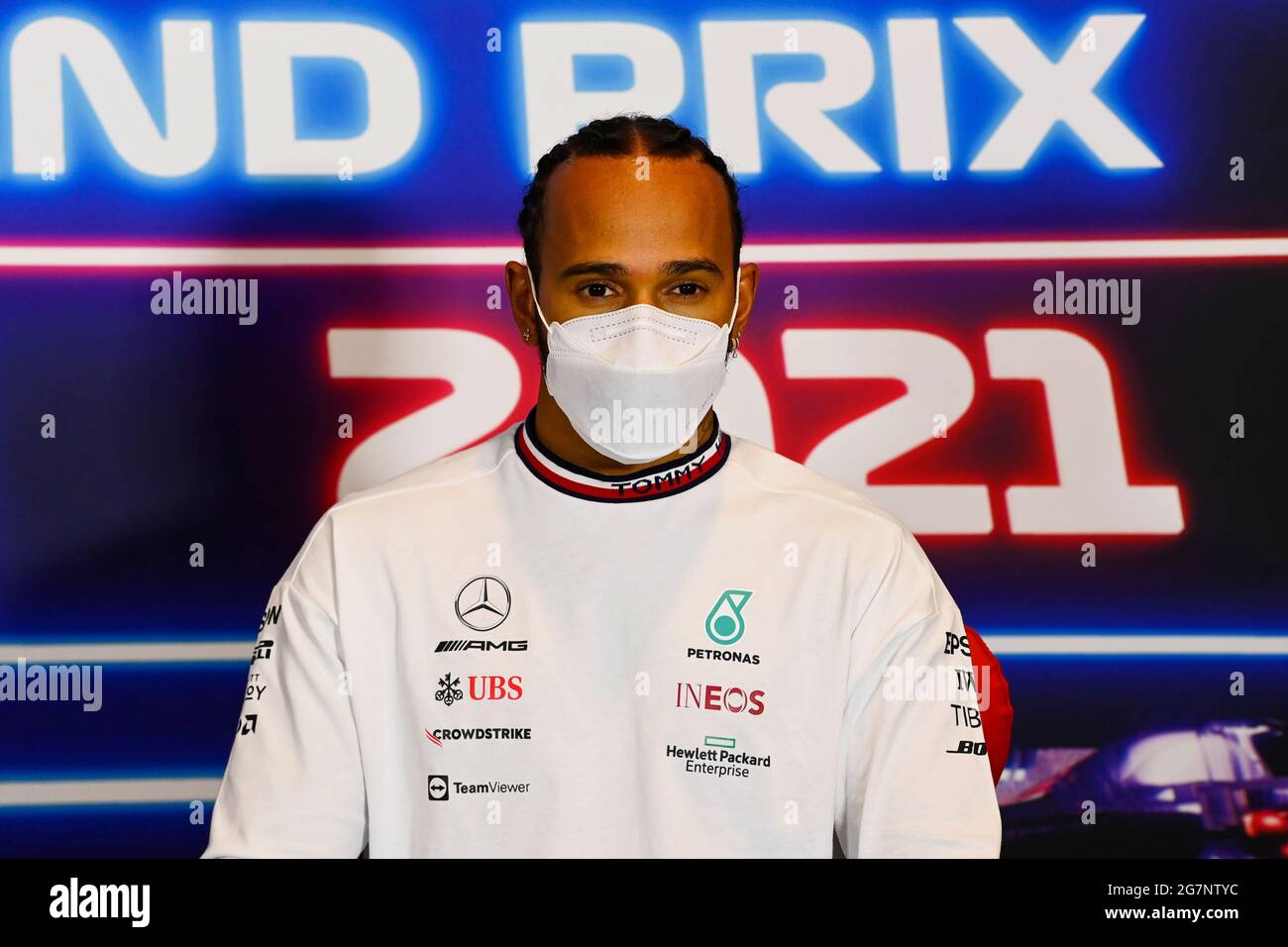 Silverstone, UK. 15th July, 2021. Lewis Hamilton (GBR) Mercedes AMG F1 ...