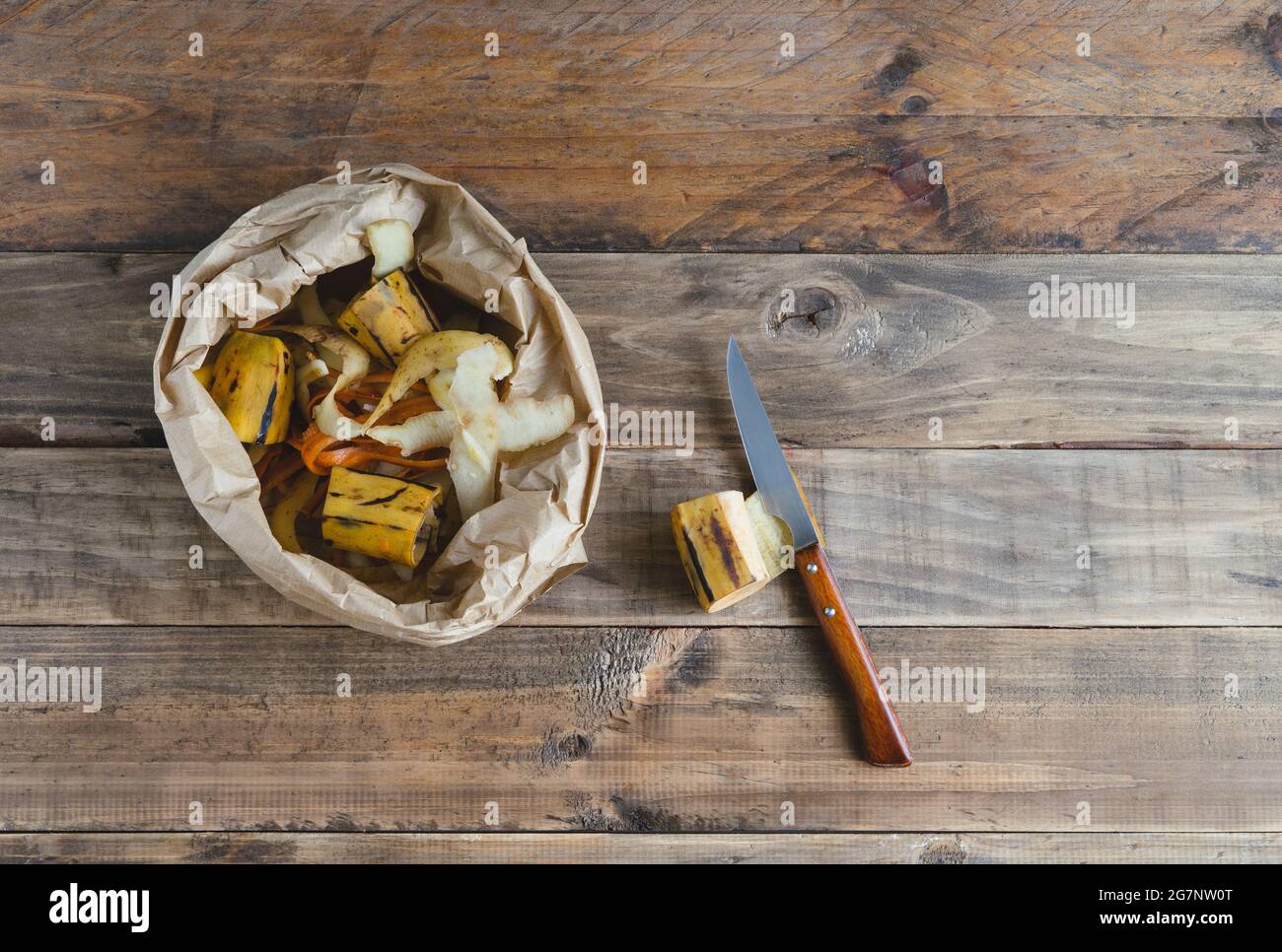Fruit scraps for composting. Copy space Stock Photo - Alamy
