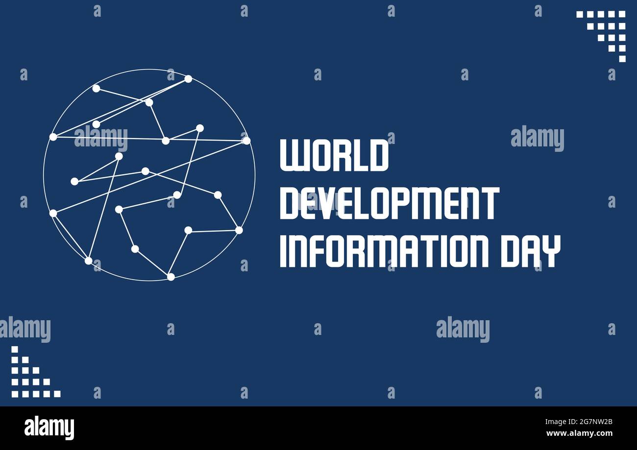 World Development Information Day vector template Stock Vector Image ...