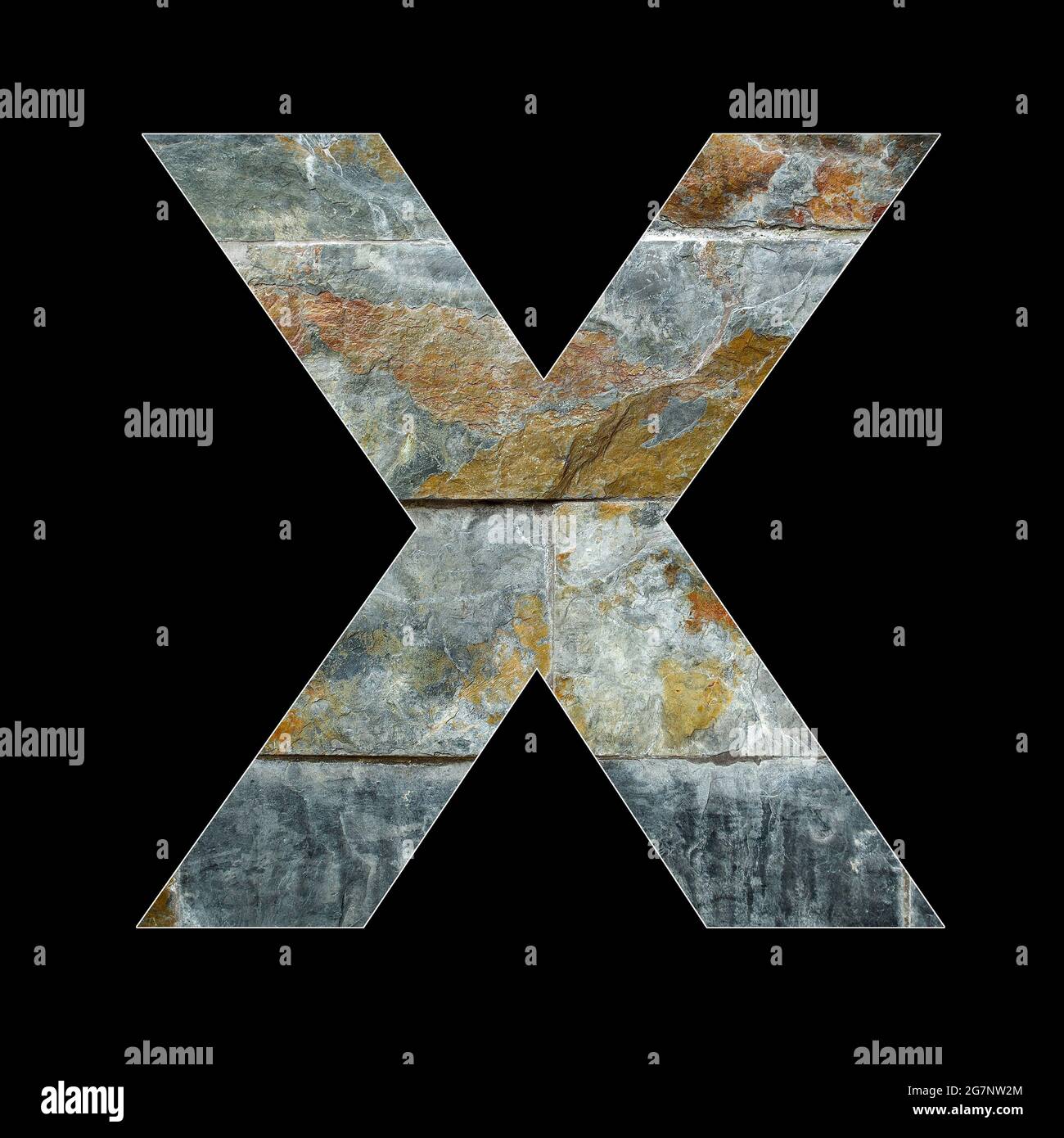 Alphabet letter X - Rustic stone background Stock Photo - Alamy