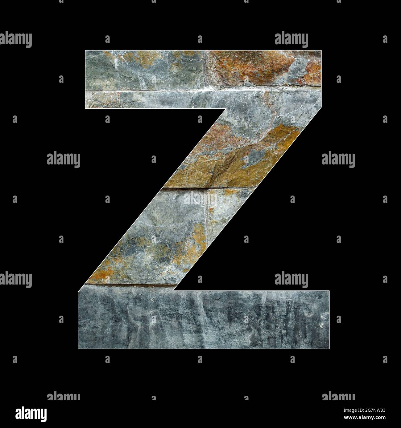 Alphabet letter Z - Rustic stone background Stock Photo - Alamy