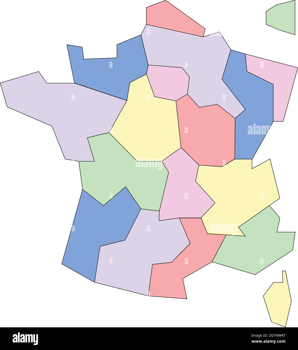 France outline map political