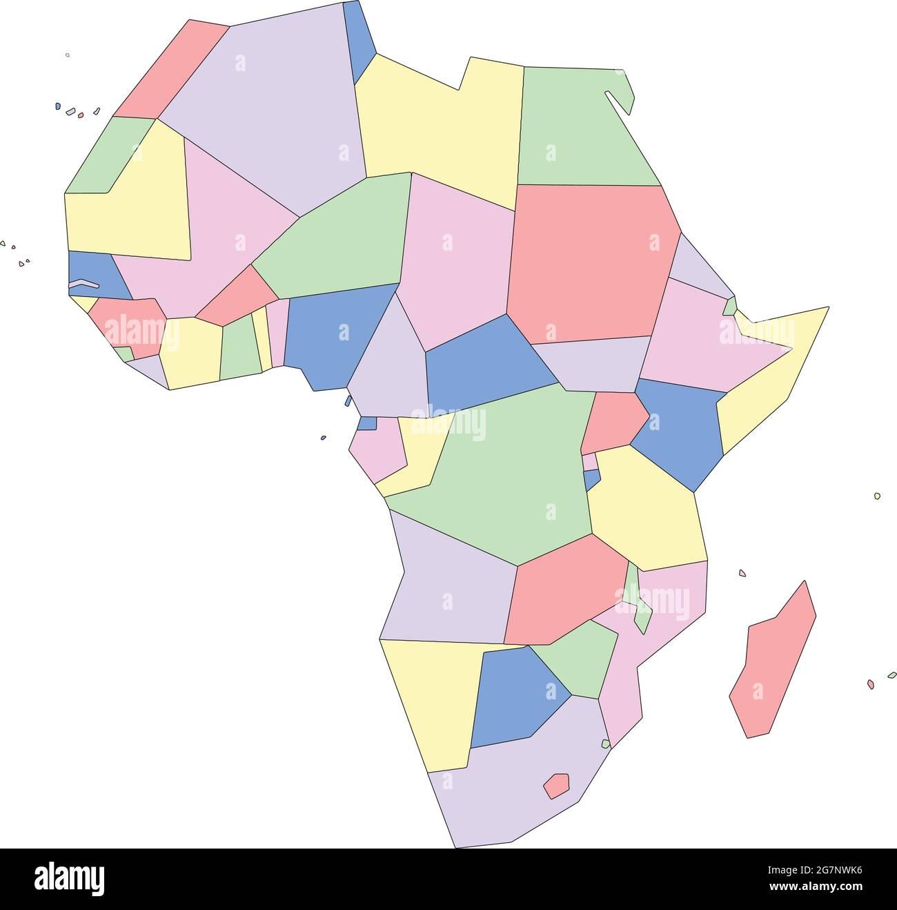 Blank Colored Africa Map