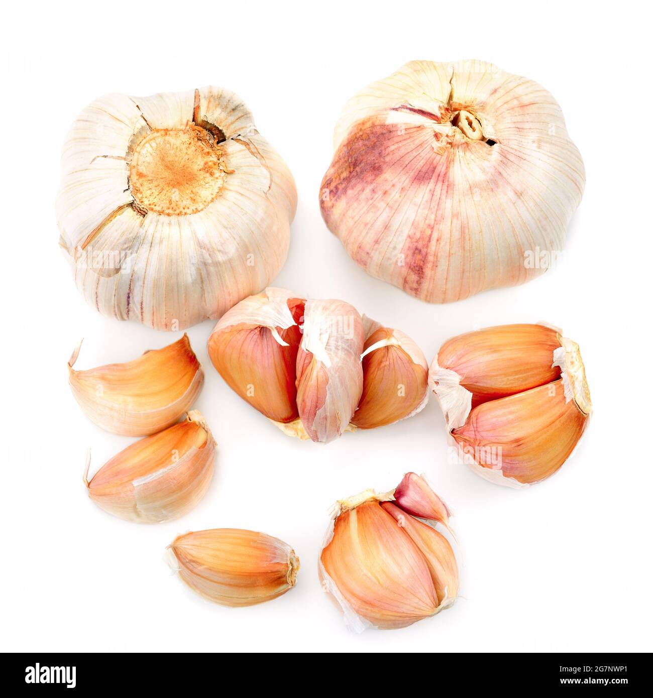 Fresh garlic isolated on white background. Healthy food Stock Photo - Alamy