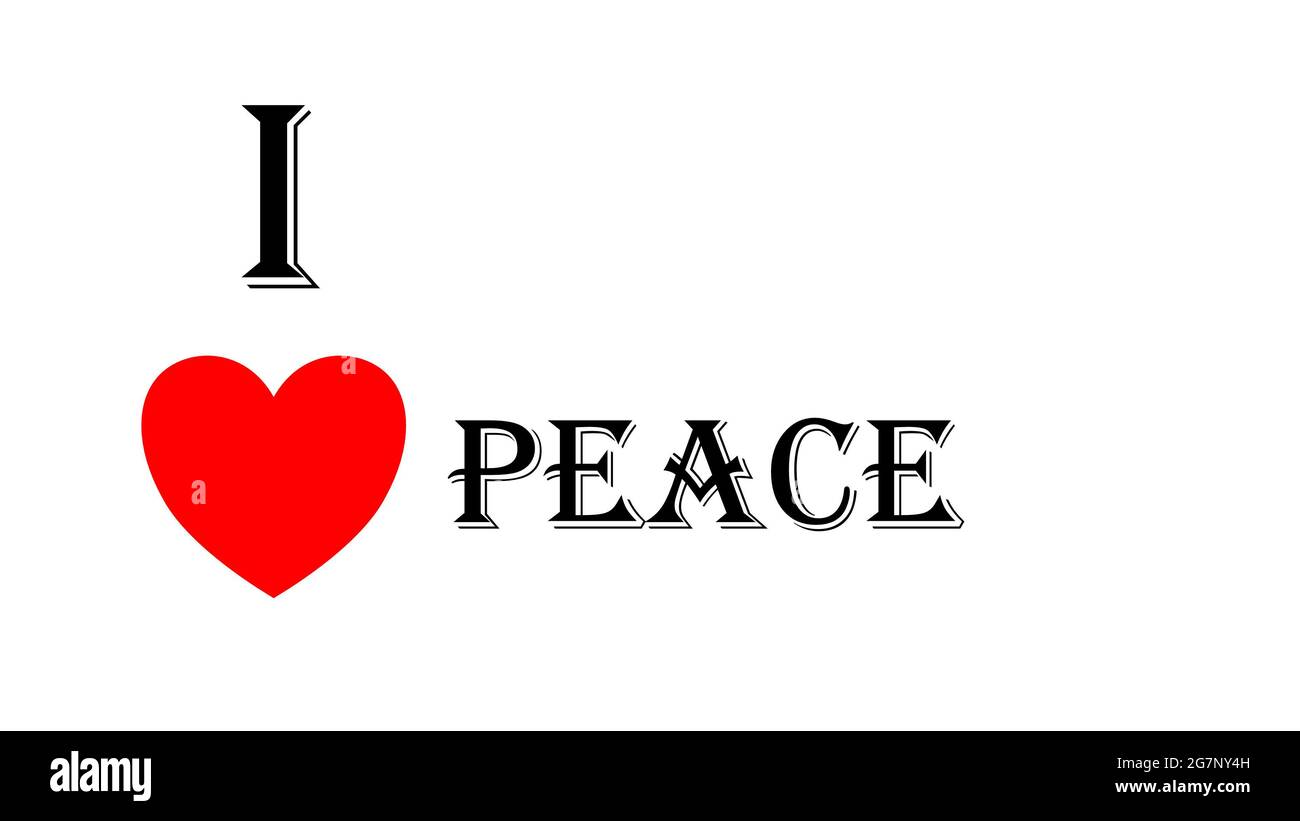 i love peace attitude passion Stock Photo - Alamy