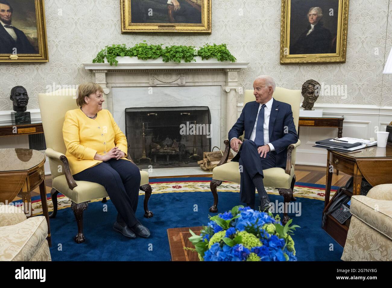 Washington, United States. 15th July, 2021. President Joe Biden meets ...