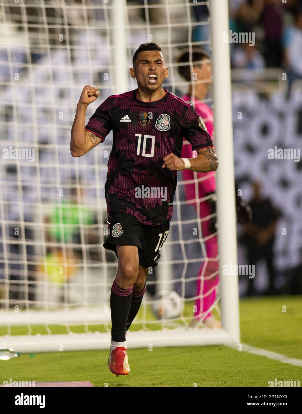Dallas, Texas, USA. 14th July, 2021. Mexico player # 10 ORBELIN PINEDA ...