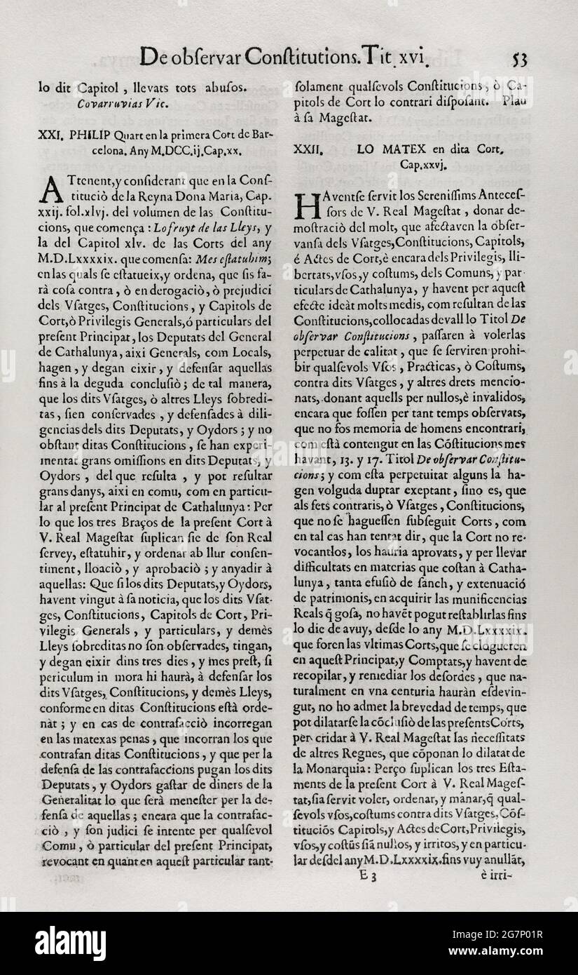 Constituciones y otros derechos de cataluna hi-res stock photography ...