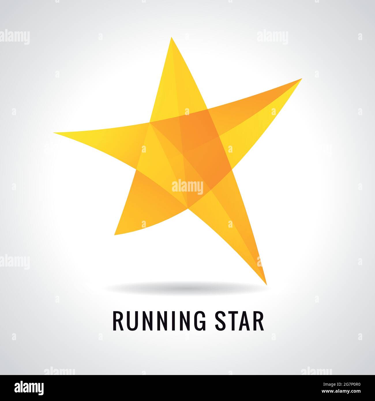 Coloured stained mosaic star runnig nominate competition. Logotype ...