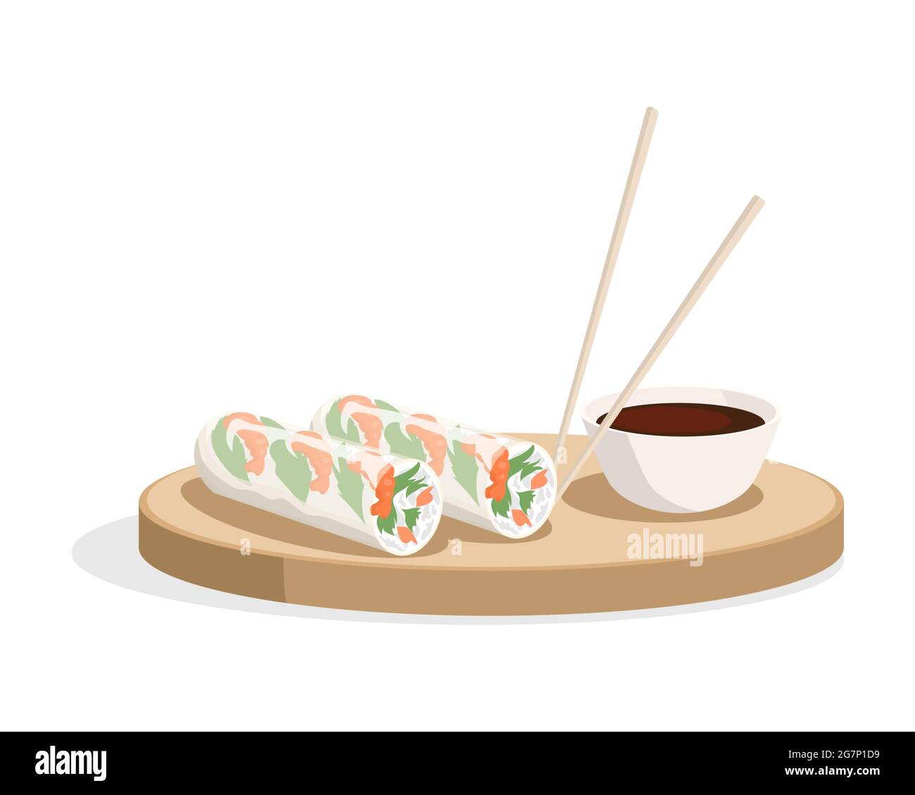Vietnam summer rolls Stock Vector Images - Alamy