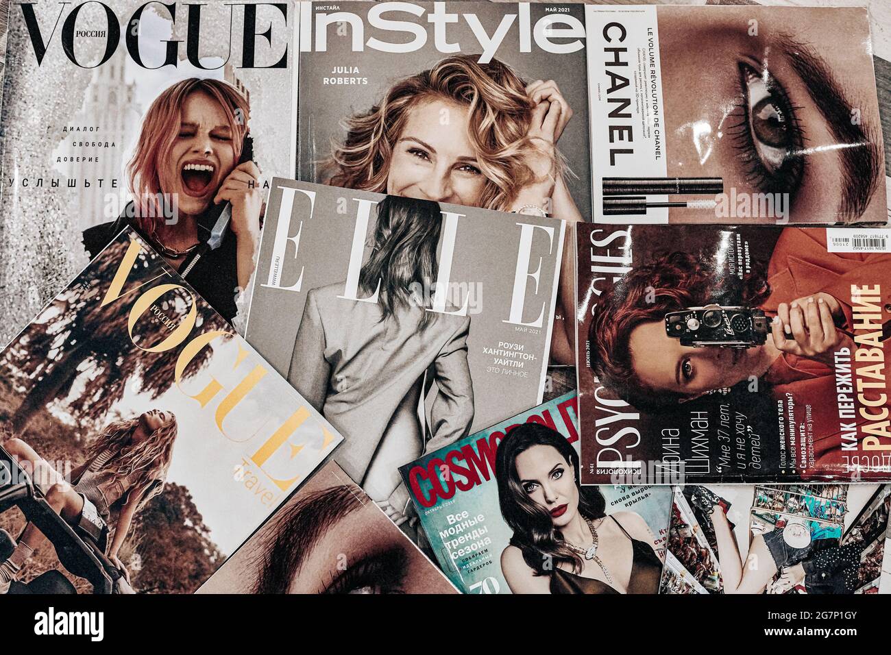 Pile Of Fashion Magazines