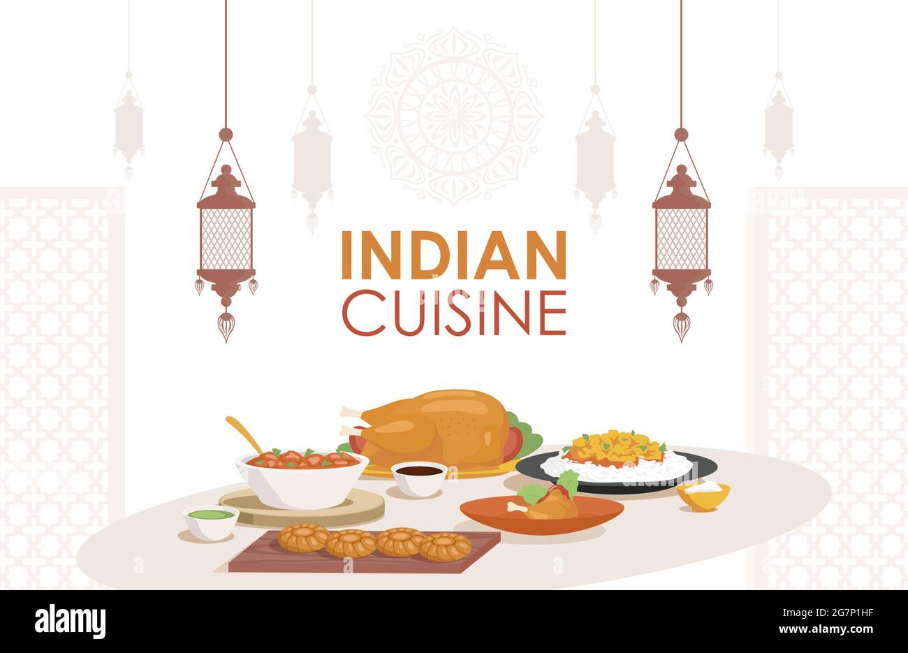 Indian Restaurant Poster Restaurant With Indian Cuisine Or Food Menu