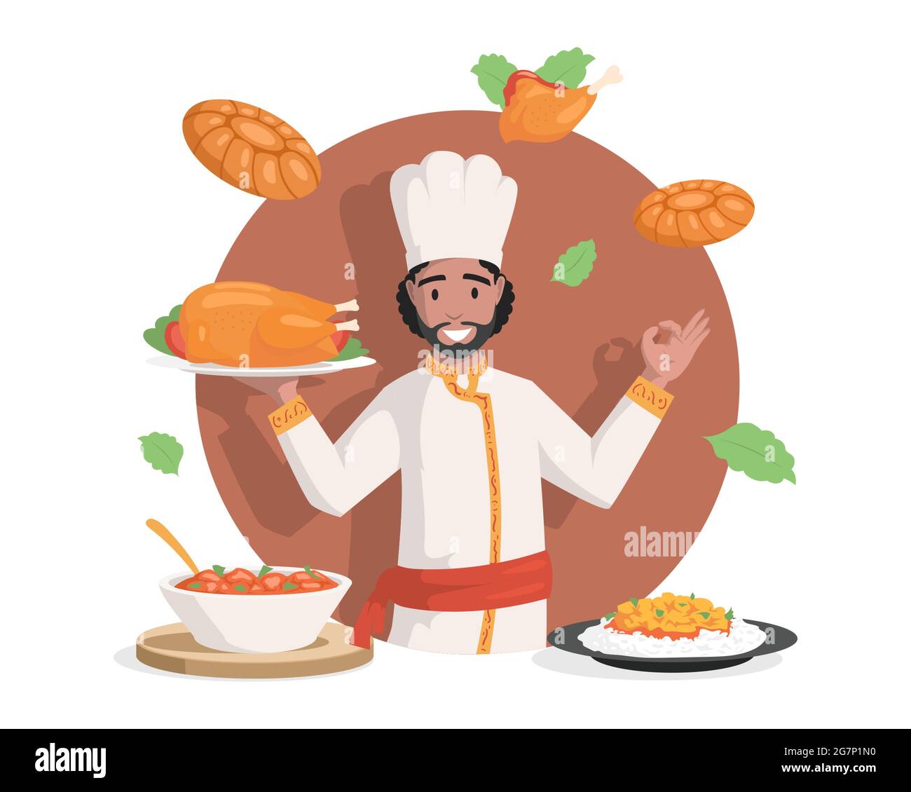 Chicken rice soup in Stock Vector Images - Alamy