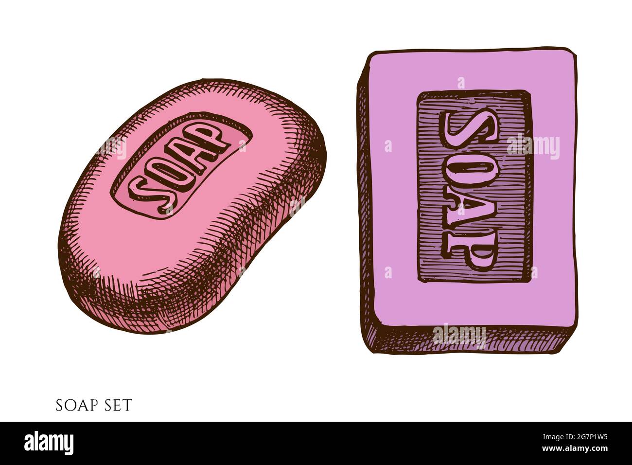 Vector set of hand drawn colored soap Stock Vector Image & Art - Alamy