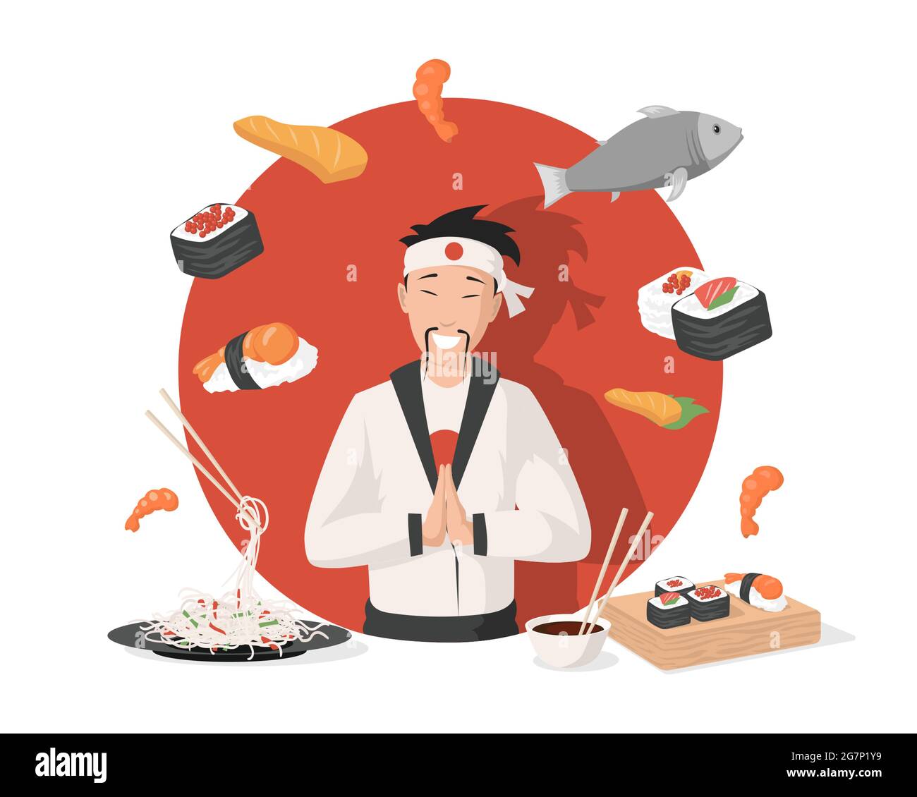 Sushi rolls tobiko shrimps Cut Out Stock Images & Pictures - Alamy