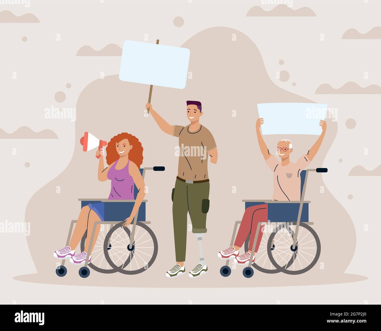 Wheelchair protest Stock Vector Images - Alamy