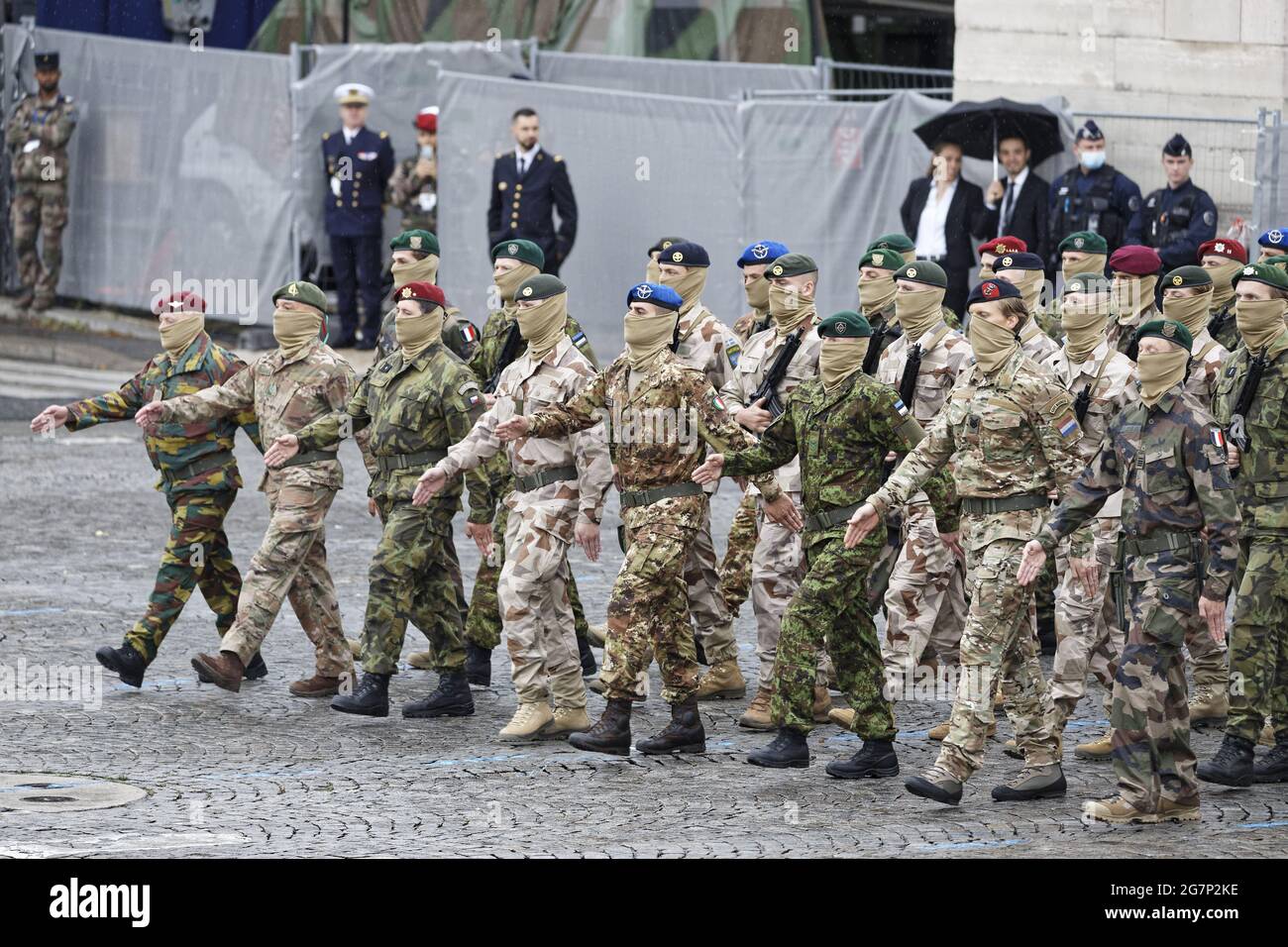 Paris, France. 14th July, 2021. The military parade on Bastille Day ...