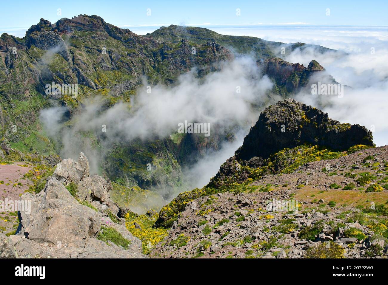 Pico do Arieiro, Pico do Areeiro, Madeira, Portugal, Europe Stock Photo ...
