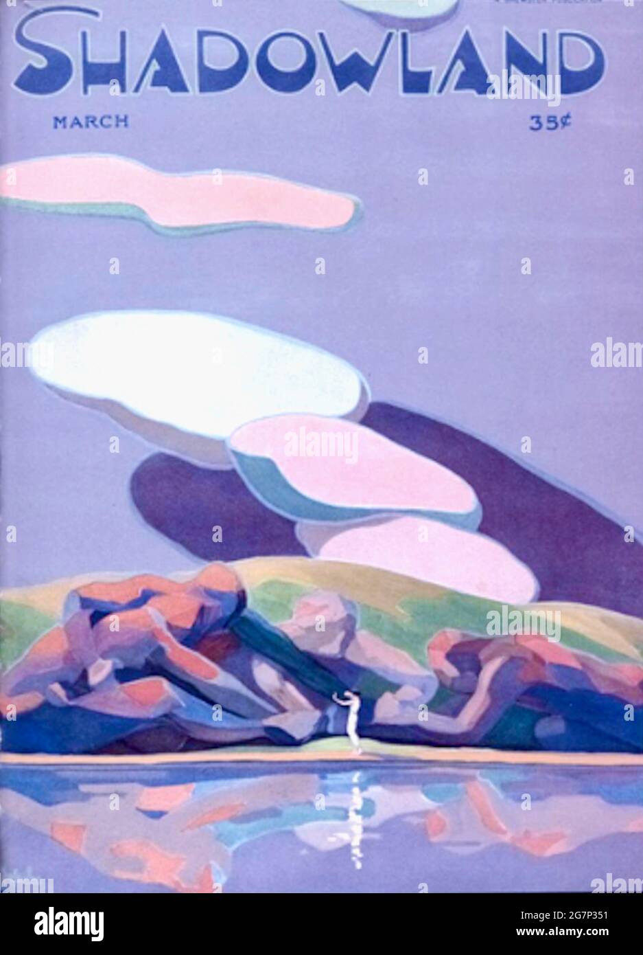 Classic Shadowland arts magazine cover from the 1920's. Artwork by A. M ...