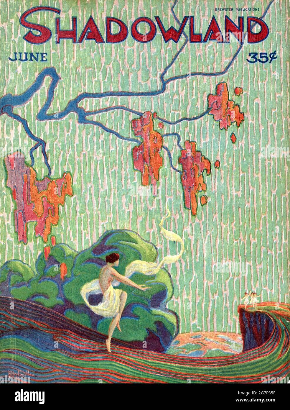 Classic Shadowland arts magazine cover from the 1920's. Artwork by A. M ...