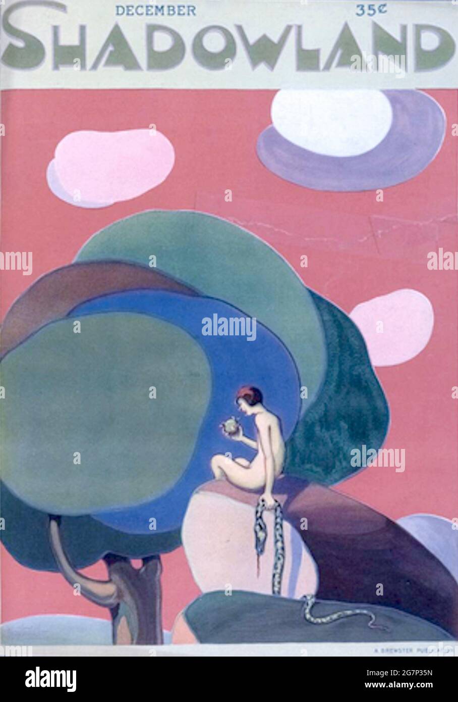 Classic Shadowland arts magazine cover from the 1920's. Artwork by A. M ...